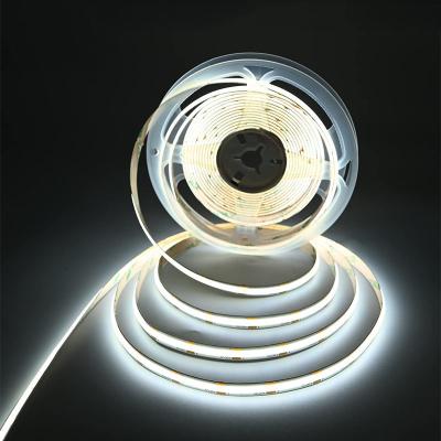 China DC 12V24V 8mm10mm Width 320Leds 6500K White High Brightness Flexible COB Led Strip Light for Kitchen Living Room for sale