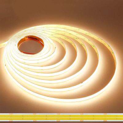 China DC12V24V 8mm10mm 320leds 3000K Warm flexible COB Led Strip Light for Indoor Decoration for sale