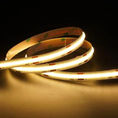 China Ra 70/80/90 CCT COB Led Strip Light 8mm10mm 608leds 3000K-6500K for TV Backlight Cabinet for sale