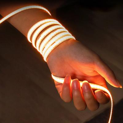 China Support Dimmer High Brightness 8mm10mm 320leds 3000k-6500k COB Led Strip Light with 3- for sale