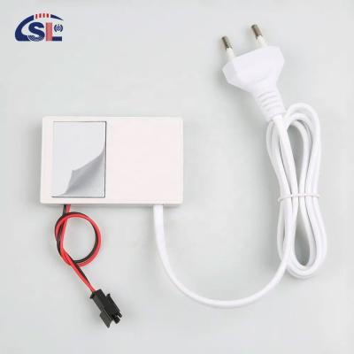 China Mini Mirror Glass LED Makeup Light Single Touch Three Colors 12V Output Voltage for Bathroom for sale