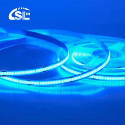 China Electroplate COB 24v COB 320Ds 8mm Ra 85 Ice BLue Light Strip with 50000 Hour Lifespan for sale