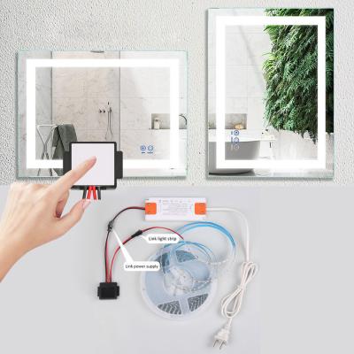 China DC12V 12W 24W 36W 3.3cm*3.3cm*0.8cm One Button Touch Sensor Switch for Smart Mirrors for sale