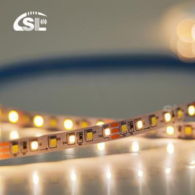 China Flexible Dual Color Die-Cutting Board SMD2835 Led Strip Light 3000K-6500K Warm White -White for sale