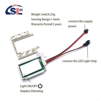China Single Color Touch Sensor Switch for DC12V 12W 24W 36W Bathroom Vanities Mirrors for sale