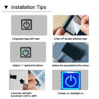 China Customized Bathroom Smart Mirror LED Dimmer Touch Sensor Switch 12V 60W One Button for sale