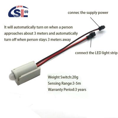 China LED Light Door Cabinet Sensor Switch DC 12V 3A/5A for 1-6mm Mercury Mirror Sensing Range for sale