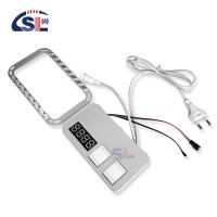 China Smart Double Button Touch Sensor Switch with Time and Temperature Output Voltage DC12V for sale