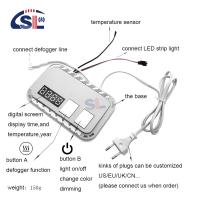 China Smart Double Button Touch Sensor Switch with Time and Temperature Output Voltage DC12V for sale