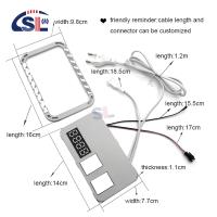China Smart Double Button Touch Sensor Switch with Time and Temperature Output Voltage DC12V for sale
