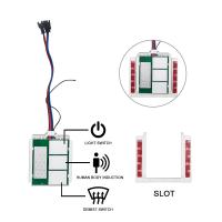 China Bathroom Mirror Defogger Three Button Touch Sensor Switch with Time and Temperature 12V 5A for sale