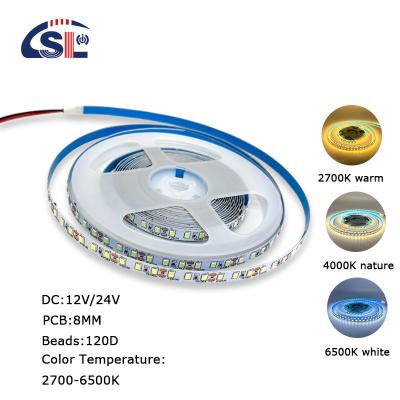 Cina Facile installazione SMD 2835 120D 8mm 12000K Ra70 LED Light Strip per specchietti da bagno in vendita