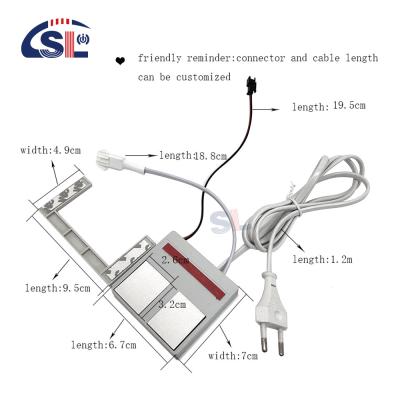 Cina 12W piccolo doppio tasti smorzatore sensore tattile per bagno specchio defogger Max. 1A in vendita