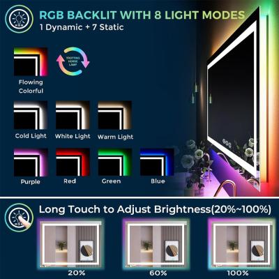 China Touch Sensor 103g DC 12V 5A 60W Defogger Pad Mirror RGB Led Stepless Dimming Three Button Control Switch for sale