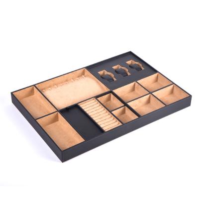 China High-Quality PU Leather Jewelry Drawer Organizer Insert Tray for Wardrobe Closets | Modular Design | Custom Sizes | Mjmhd 23.05.00107 for sale