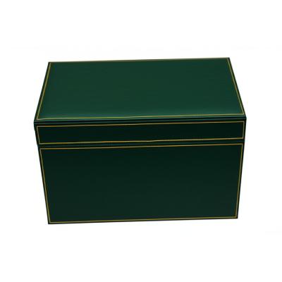 China Decorative Faux Leather Closet Storage Boxes With Lid Handcrafted MDF Frame for sale