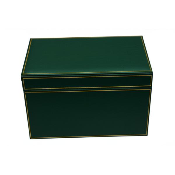 Quality Decorative Faux Leather Closet Storage Boxes With Lid Handcrafted MDF Frame for sale