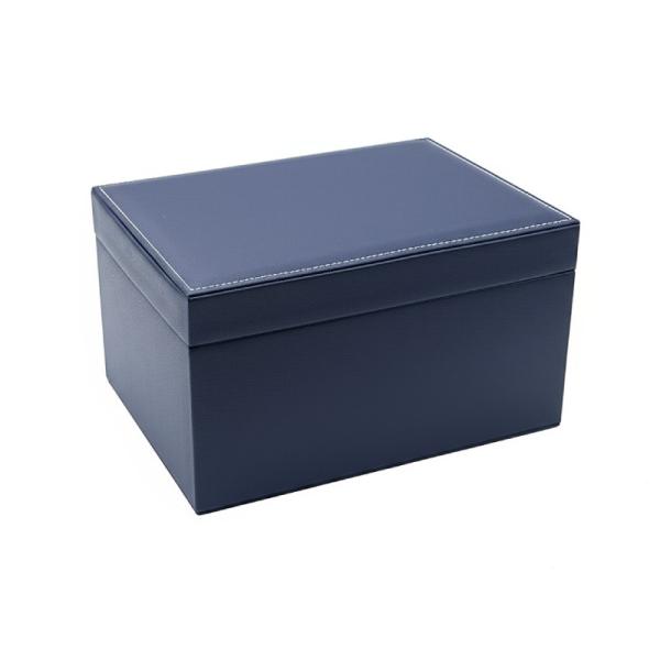 Quality Elegant Closet Storage Box Lidded Premium Leather Look Storage Boxes For Home for sale