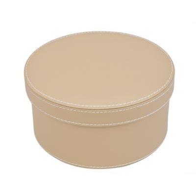 China Decorative Round Storage Box With Lid Closet Storage Box 202x107mm Elegant for sale