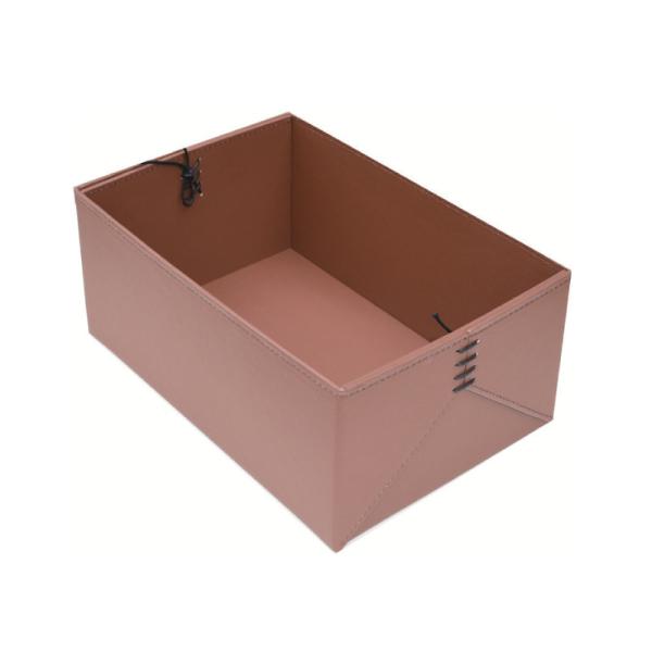 Quality Luxury Faux Leather Storage Box For Closet Shelf Organization Durable Home Decor for sale