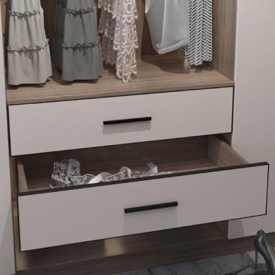 China Modern Beige Drawer Front Panel With Black Handle Custom Sizes Cabinet Drawer Front for sale