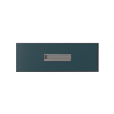 China ENF Certified Teal PVC Drawer Front Panel With Recessed Handle Eco Friendly MDF Core​ for sale