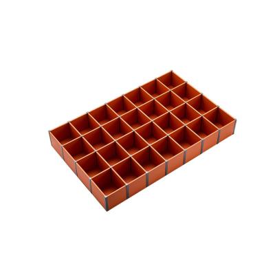 China Customizable PVC Wardrobe Drawer Organizer Adjustable Drawer Dividers DIY Leather Surface for sale