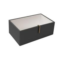 Quality Luxury Faux Leather Storage Drawer For Closets / Home Stylish Durable MDF YG for sale