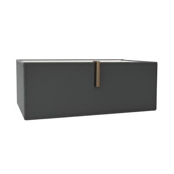 Quality Luxury Faux Leather Storage Drawer For Closets / Home Stylish Durable MDF YG for sale