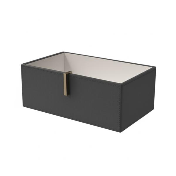 Quality Luxury Faux Leather Storage Drawer For Closets / Home Stylish Durable MDF YG for sale