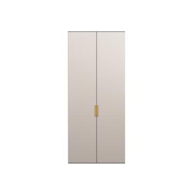 China Modern Minimalist Flat Panel Closet Doors With Aluminum Edge & Handles for sale