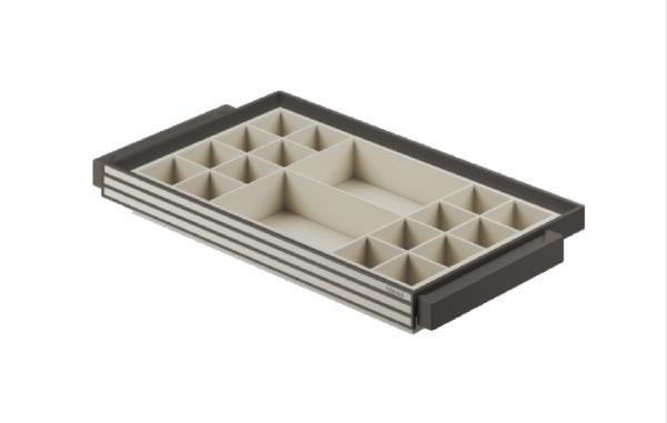 Quality USB-1 Drawer Organizer Basket, Underwear & Socks Storage Box with MDF Frame & Fabric Lining, 564x485x100mm Pull-Out Tray for Wardrobe for sale