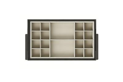 China Mjmhd USB-2 Pull-out Basket / Drawer Organizer, MDF Frame with Velvet Lining, Multi-compartment Underwear & Socks Drawer Insert, 664x485x100mm for Wardrobe for sale