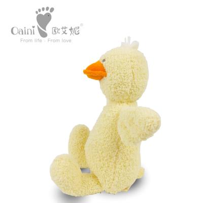 Cina Giallo Lenitivo Sonno Piccola Anatra Giocattolo Morbido Peluche 25cm X 16cm Piccola Coda Baby Lovable Doll in vendita