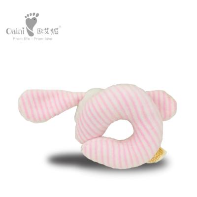 Cina 10 cm Safe Huggable Soft Toys Pp Cotton Loveable Pink Bunny Sonaglio in vendita