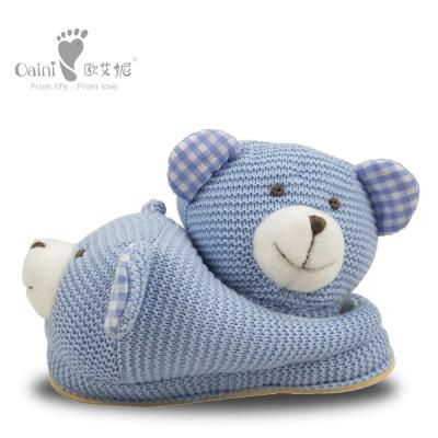 China Gevulde Schoenen 8cm van de Pluchebaby pp-Warm Katoen dragen Blauwe Hoofd Pasgeboren Schoenen Te koop