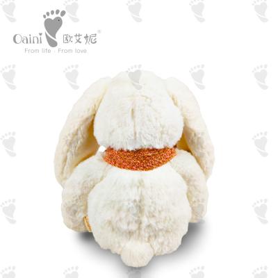 24 X 38cm Baby Cotton Small White Bunny Stuffed Animal Earth Friendly