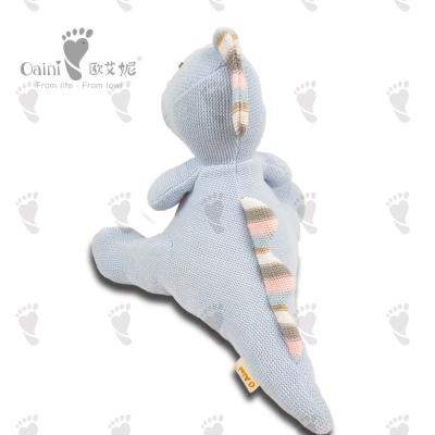 Cina Peluche molle adatta ai bambini Toy Stuffed Grey Dinosaur Plush 28 x 32cm in vendita