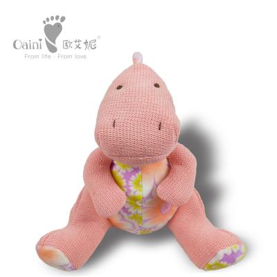 Cina 28 x 32 cm morbido peluche PP cotone peluche rosa dinosauro peluche animale in vendita
