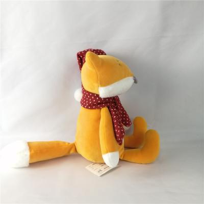 Cina Orange Santa Stuffed Animal Stuffed Christmas Fox Huggable Baby Fox Toys in vendita