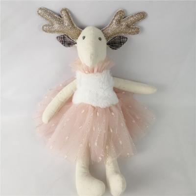 Cina La peluche di Natale del cotone dei pp gioca l'animale farcito dell'alce della gonna amabile abbracciabile del bambino in vendita