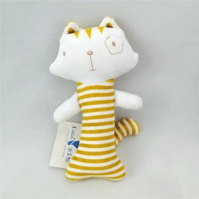 Cina 2023 Newest Skin-Friendly Super Soft Lovely Newborn Gift Comforter Rattle Toy  Plush Cat Rattle in vendita