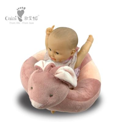 China ODM fabrieks Populaire van de Katoenen het Leren Babybank OEM Leuke Pluche Dierlijke Baby het Voeden Stoel Grey Elephant Infant Sofa Te koop