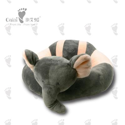 China ODM fabrieks Populaire van de Katoenen het Leren Babybank OEM Leuke Pluche Dierlijke Baby het Voeden Stoel Grey Elephant Infant Sofa Te koop