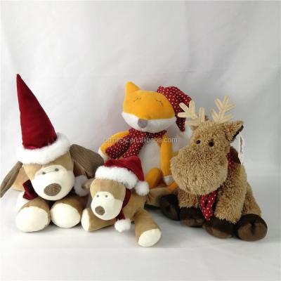 Cina L'animale popolare della peluche di alta qualità dei regali EN71 dell'OEM del ODM Nizza gioca il giocattolo sveglio del cane della peluche di Natale in vendita