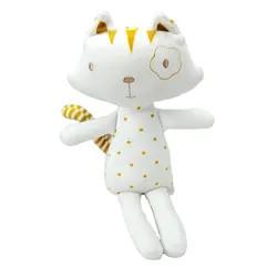 Cina Embroidery Logo Pattern Super Soft Stuffed Cat Toy Infant Comforter Toy Skin Friendly Chewed Lovely Plush in vendita