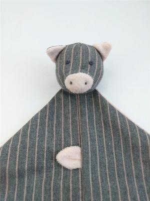 China Full Cotton Pig Stuffed Soft Plush Toy Towel Doudou Baby Comforter Sleeping Animal EN71 Infant Safe à venda