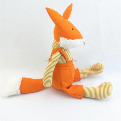 Cina OEM ODM Custom Plush Fox Toy Can Change Cloth PP Cotton Cute Kids Play Plush Animal in vendita