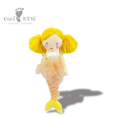 Cina OAINI ODM OEM Nuovo design di alta qualità bambino accompagnatore giocattolo animale di peluche anti-Mite cotone biologico bambino farcito sirena per in vendita