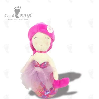 Cina OAINI ODM OEM Nuovo design di alta qualità bambino accompagnatore giocattolo animale di peluche anti-Mite cotone biologico bambino farcito sirena per in vendita